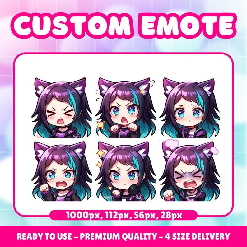 High Quality Chibi Cute Emotes | Cute Chibi Anime Style | Twitch ...