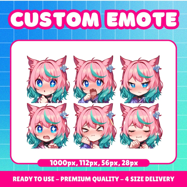 High Quality Chibi Cute Emotes | Cute Chibi Anime Style | Twitch ...