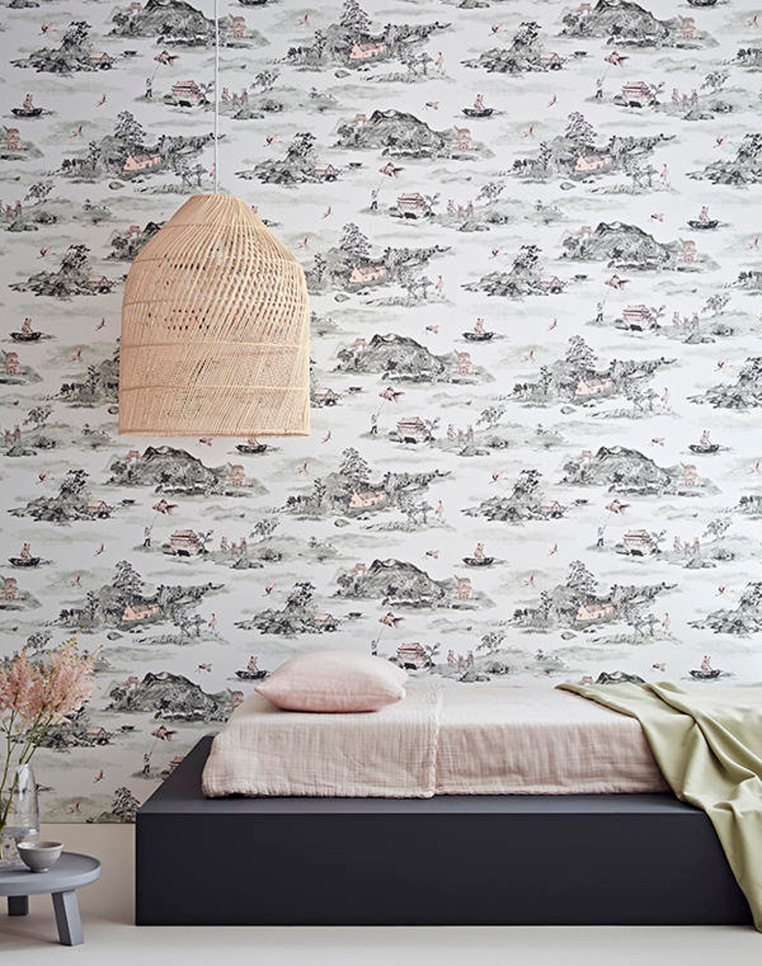 Mountains Grey Wallpaper, Kids Wallpaper, Nursery Wallpaper, Childrens ...