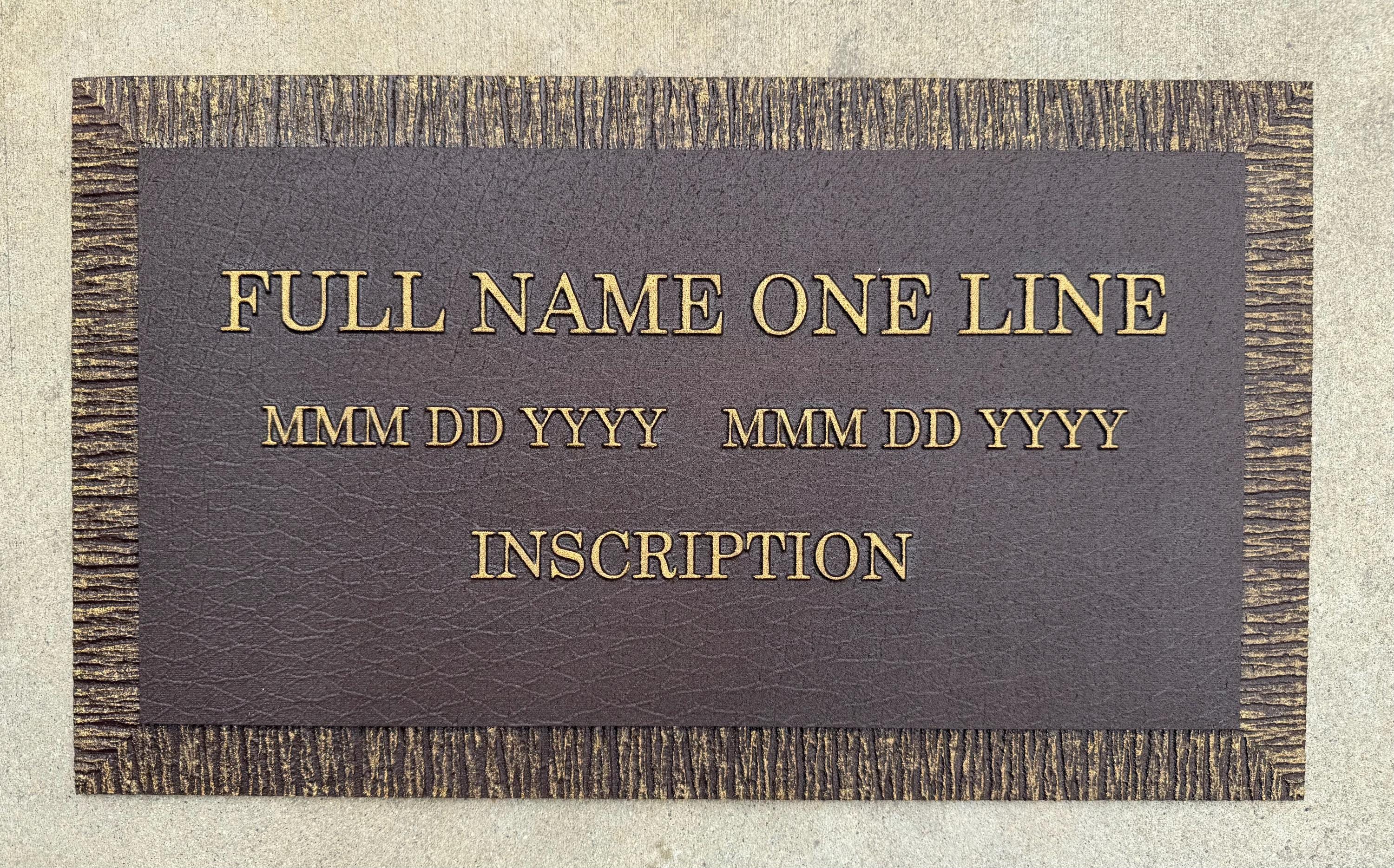 Custom Bronze Grave Marker 24x12 | Flat Cemetery Memorial Plaque ...
