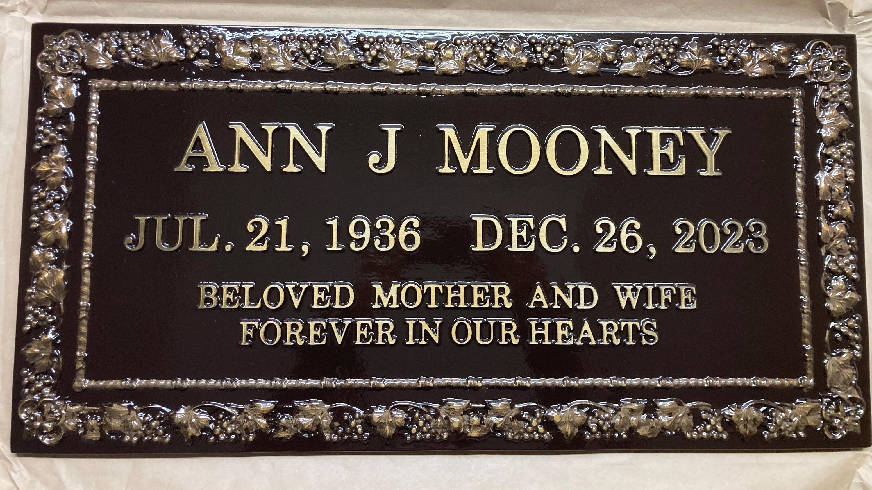 24"x14" Bronze Grave Marker, Flat Bronze Memorial Plaque, Cemetery ...