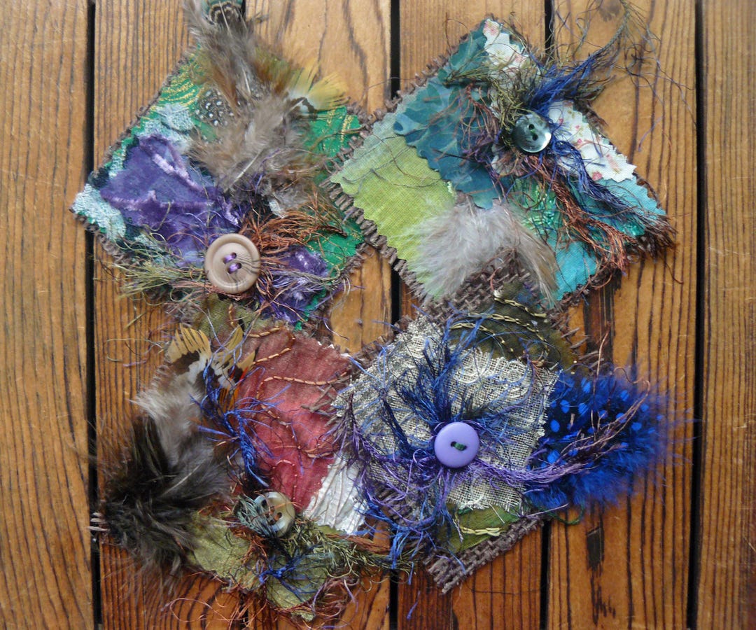 Rattan Clusters, Shabby Chic Embellishments, Textile Art, Hostess Gift ...