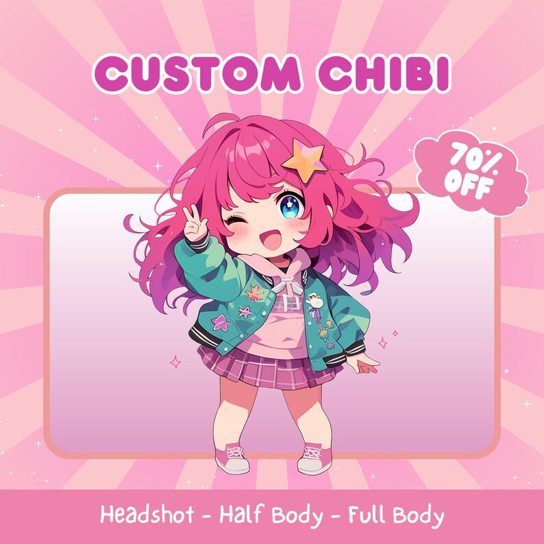 Custom Chibi Anime Character Commission | Chibi Character | Chibi Icon ...
