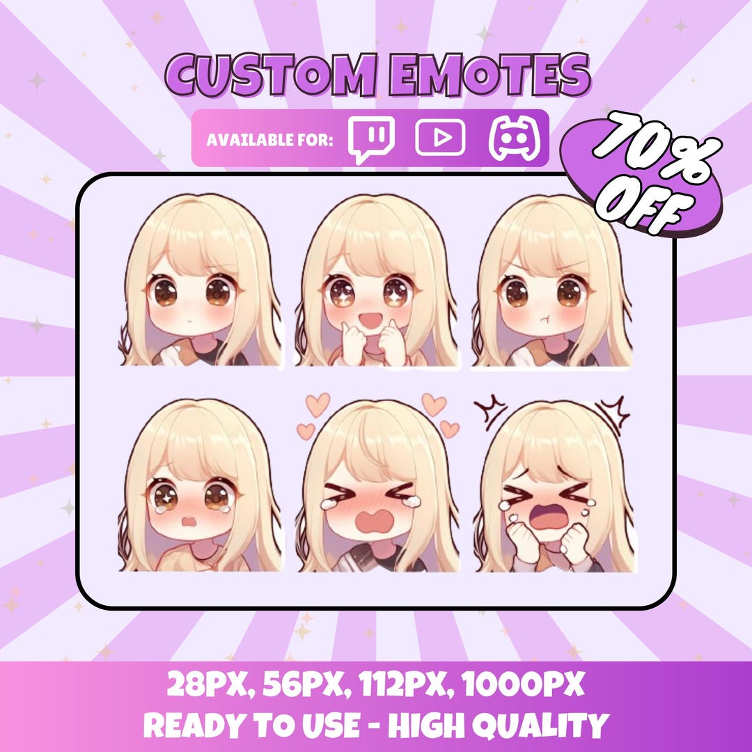 Custom Twitch Emotes | Vtuber Emotes | Animated Emotes | Twitch Emote ...