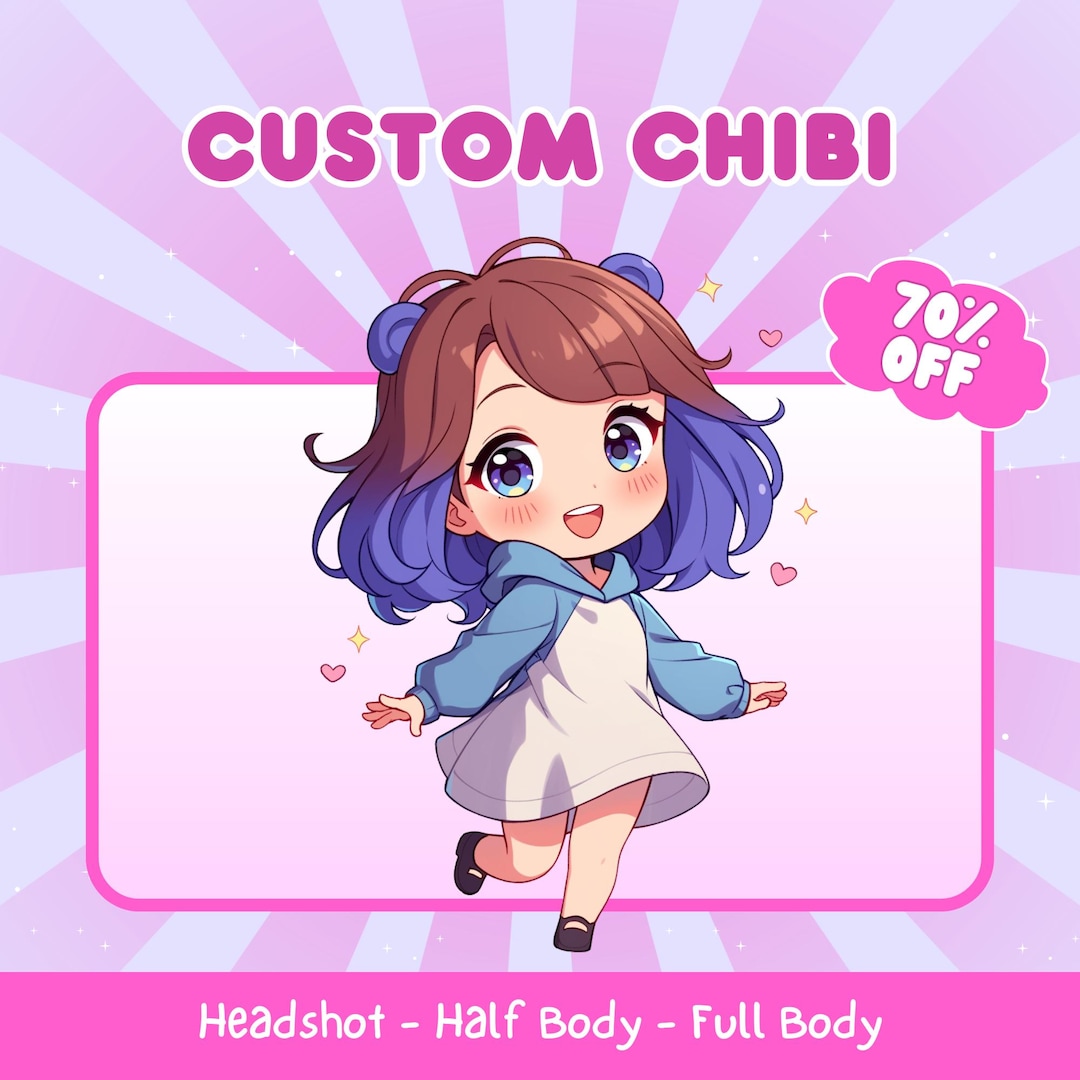 Custom Chibi Anime Character Commission | Chibi Character | Chibi Icon ...