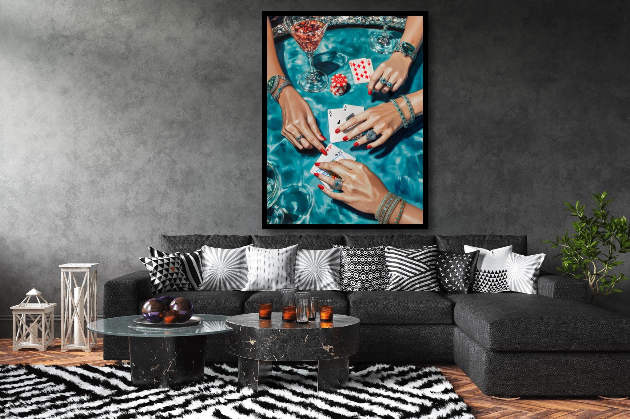 Poker Night Digital Poster Printable Wall Art , Room Decor , Poker ...