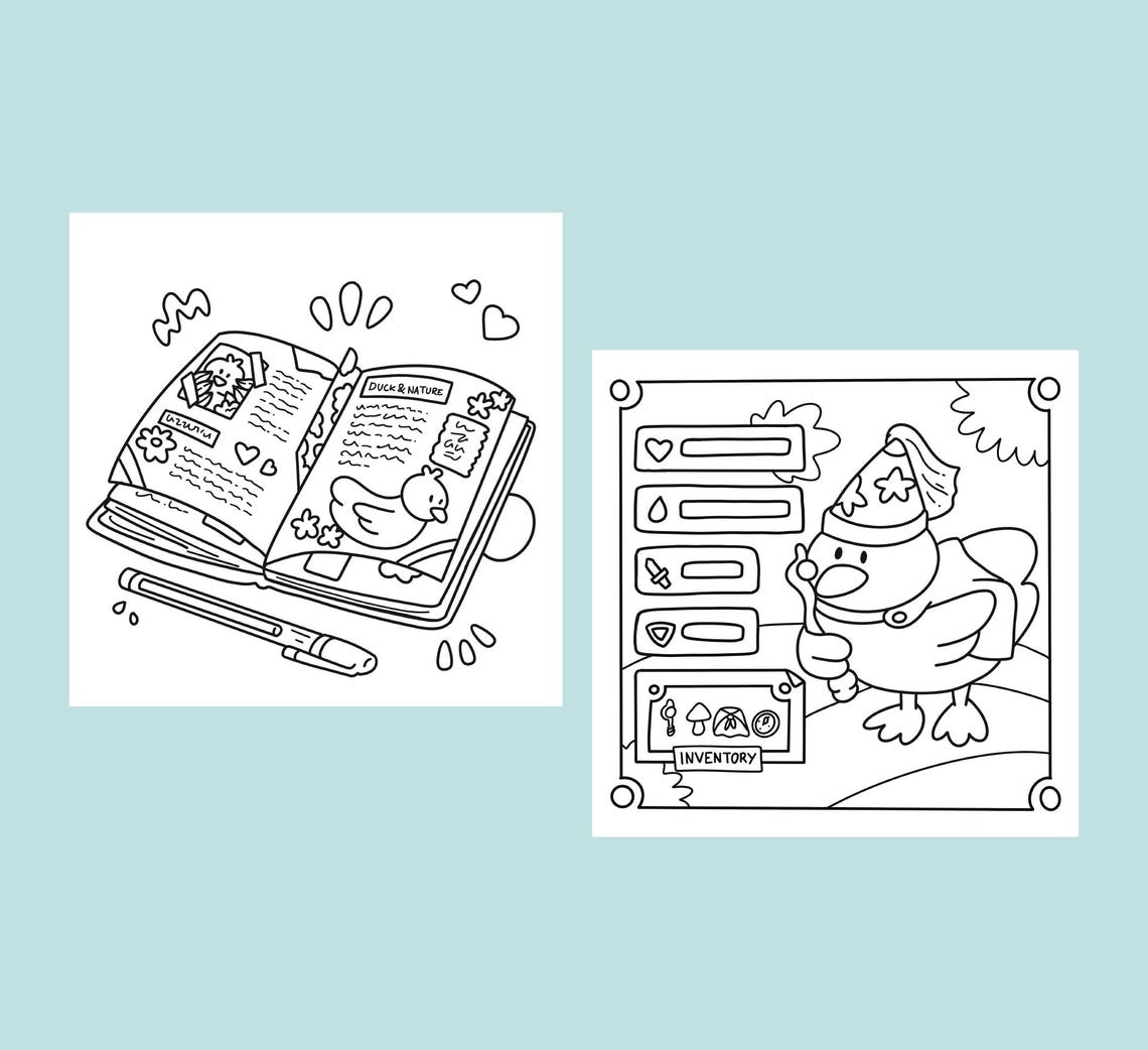 Cosy Coloring Page, 10 Cute Coloring Pages for Kids and Adults, PDF ...
