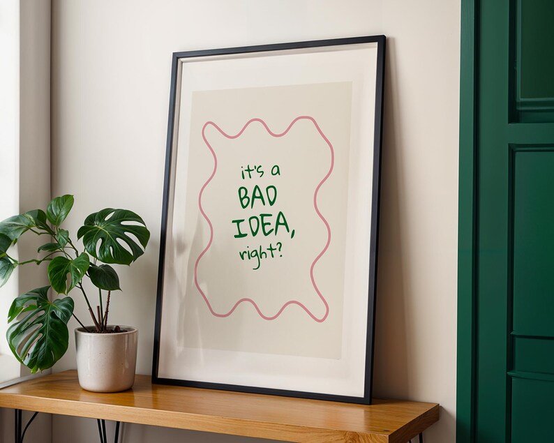 Olivia Rodrigo Poster 'bad Idea Right?' Album Lyrics Print, Music Wall ...