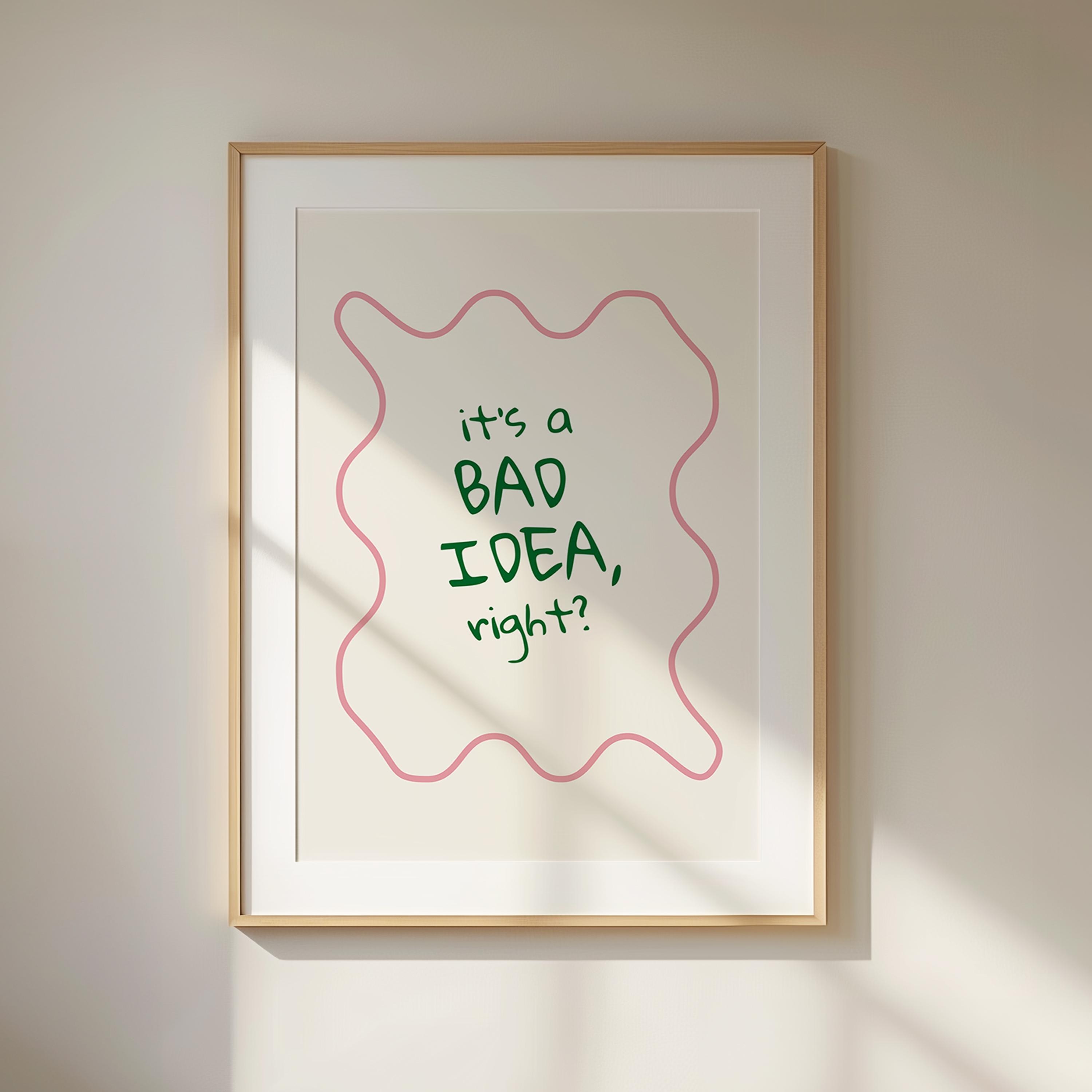Olivia Rodrigo Poster 'bad Idea Right?' Album Lyrics Print, Music Wall ...