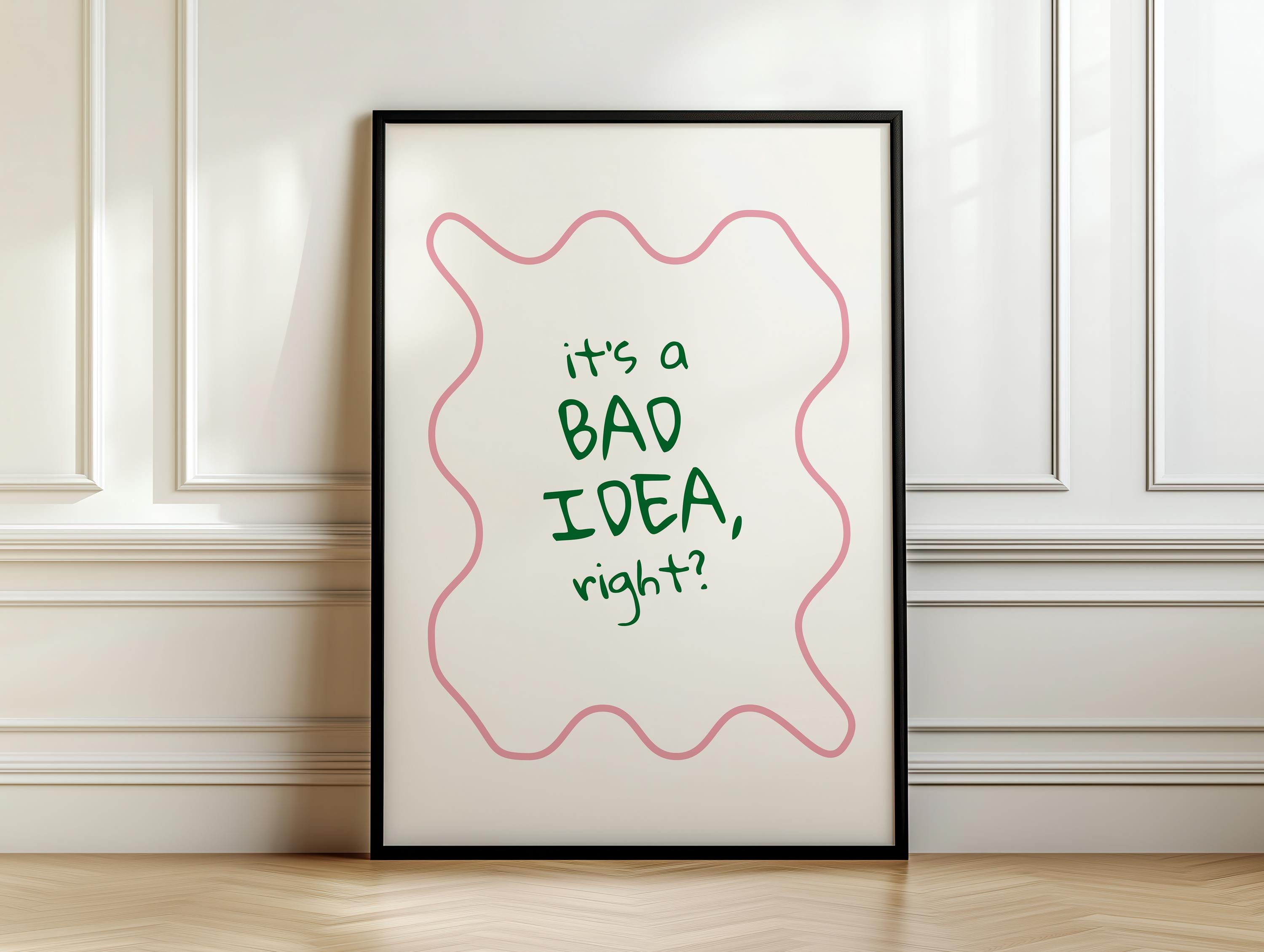Olivia Rodrigo Poster 'bad Idea Right?' Album Lyrics Print, Music Wall ...