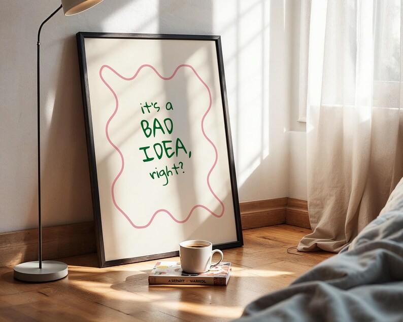 Olivia Rodrigo Poster 'bad Idea Right?' Album Lyrics Print, Music Wall ...