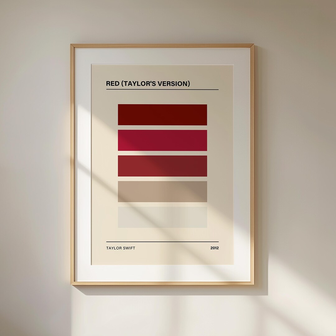 Taylor Swift Red Album Poster Taylor Swiftie Merch Swiftie Gifts Taylor ...