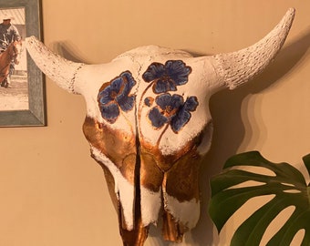 Thunderbird - Real Bison Skull / Painted Buffalo Skull Art - Etsy