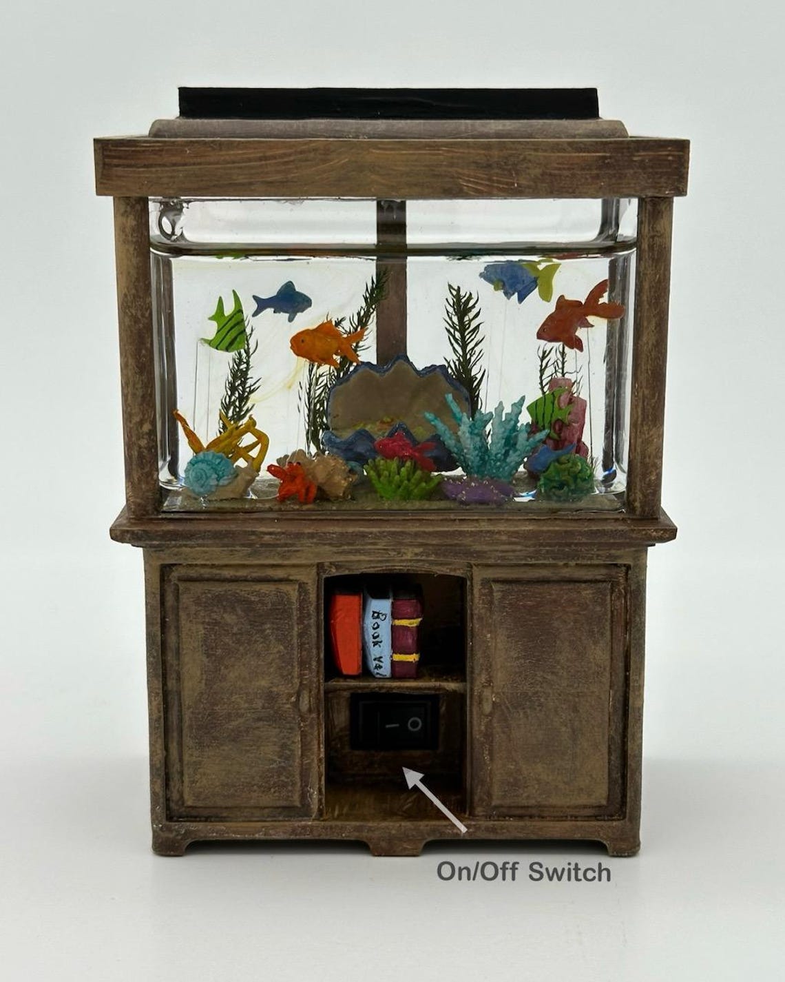 1:12 Dollhouse Fish Tank Miniature Aquarium Scale Model With LED ...