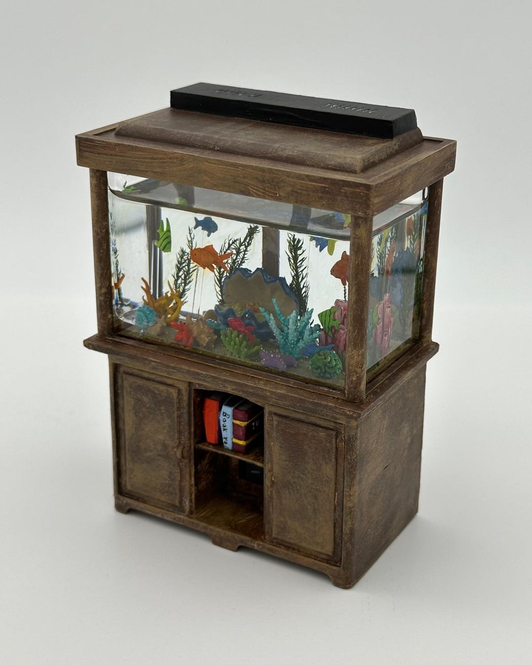 1:12 Dollhouse Fish Tank Miniature Aquarium Scale Model With LED ...