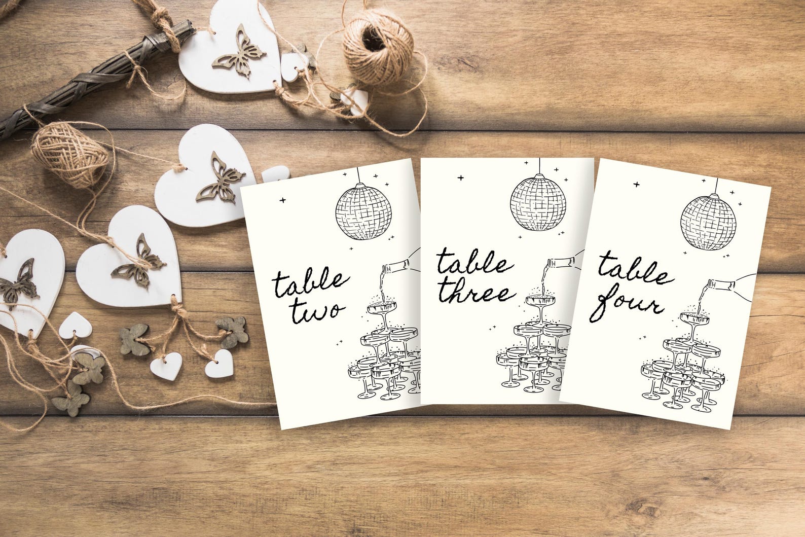 Disco Table Number Template: 70s Retro Wedding Decor (canva Editable ...