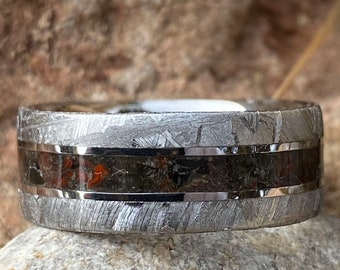 Obsidian Meteorite Ring - Etsy