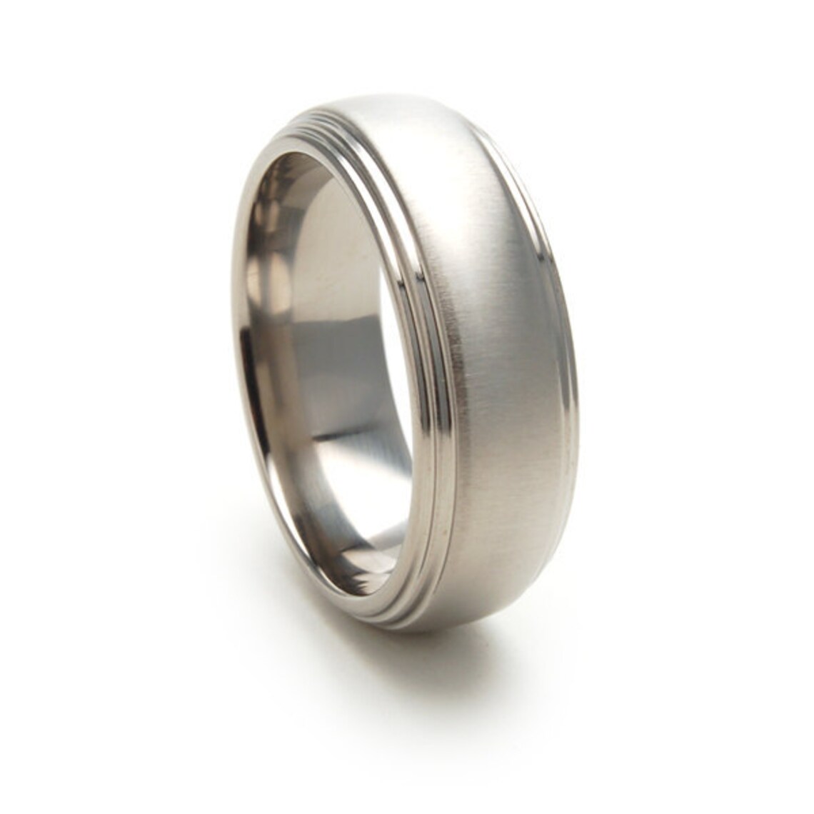 New 8mm Wide USA Made Custom Titanium Ring 8HR2S-XB | Etsy