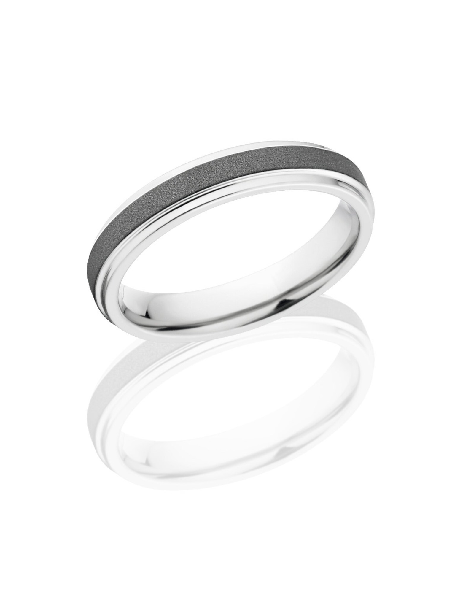 Men's Cobalt Ring, Sandblast Finish, Comfort Fit Wedding Band 4mm: COB ...