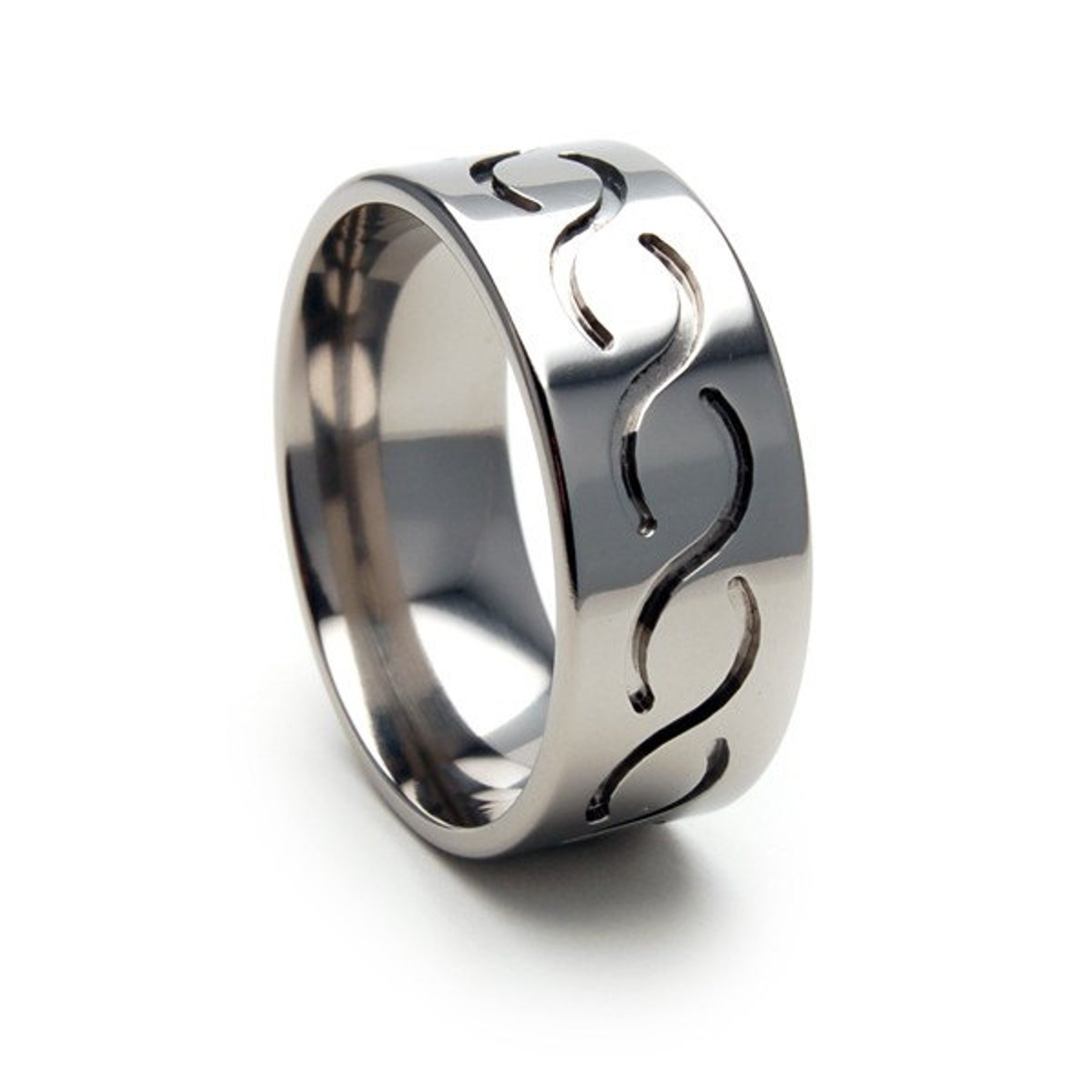 New Custom Made Infinity Design Titanium Ring Modern Bands - Etsy