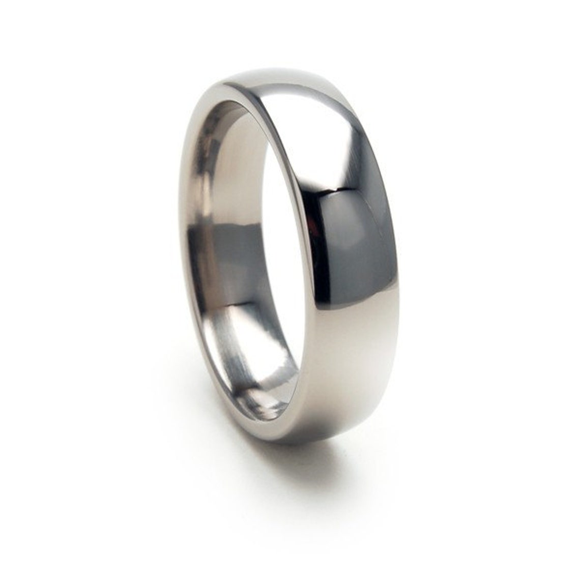 New 6mm Wide Comfort Fit Titanium Ring 6HR-P - Etsy