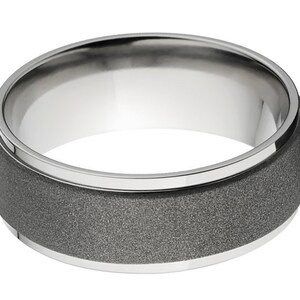 New 8mm Wide Comfort Fit Titanium Ring - 8F1S-SND - Etsy