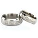 New Infinity His and Hers Set Titanium Wedding Rings Matching Set: 8HRP ...