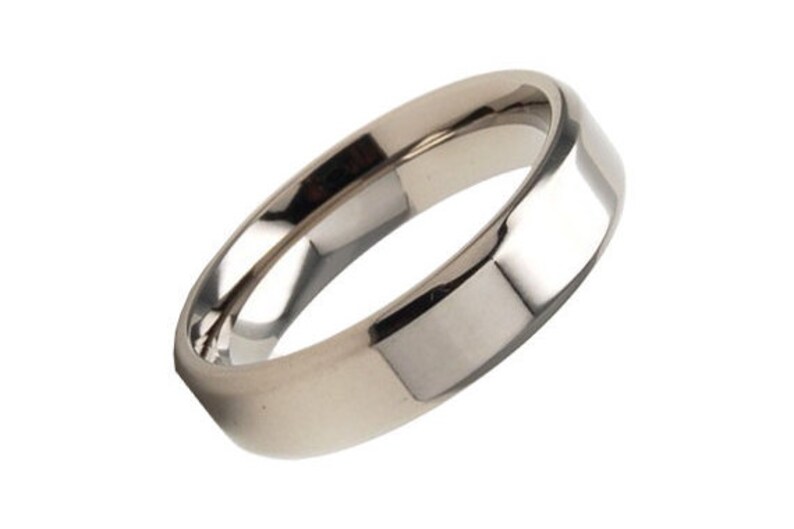 New 5mm Wide Comfort Fit Titanium Ring 5BN-P | Etsy