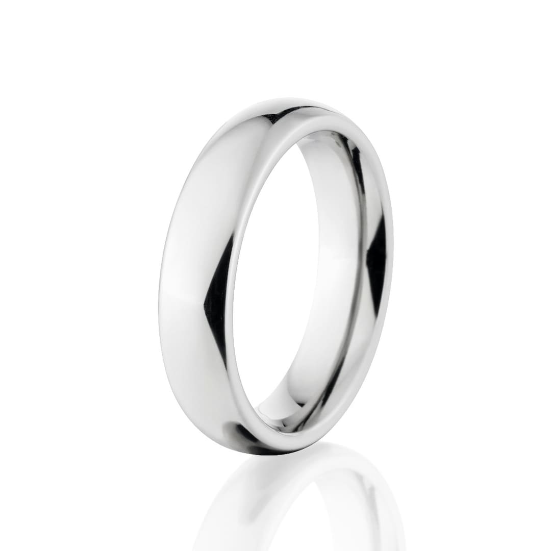 New 5 Mm Polished Cobalt Ring Made in the USA Cobalt Wedding Bands ...