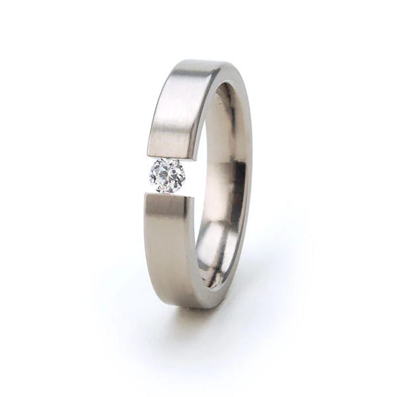 Tension Set Ring - Etsy