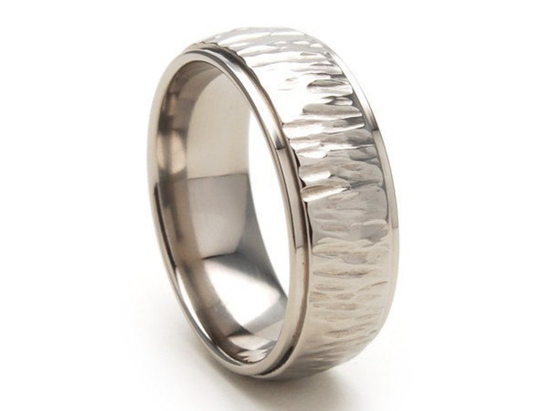New 8mm Wide Titanium Ring 8HRRC-TBP - Etsy