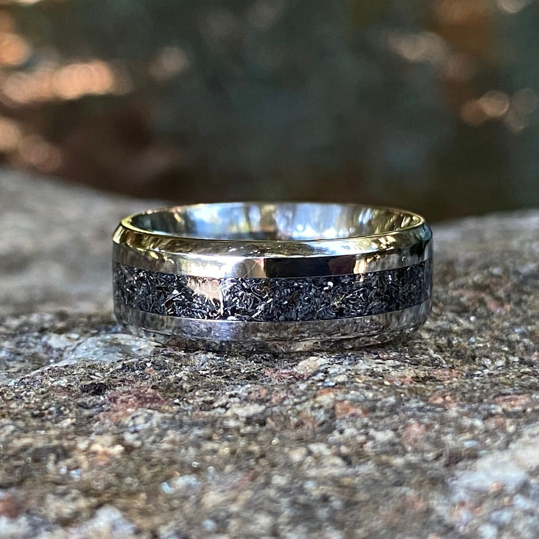 Authentic Sherman Tank Wedding Band, 8mm Titanium Ring With WWII Inlay ...