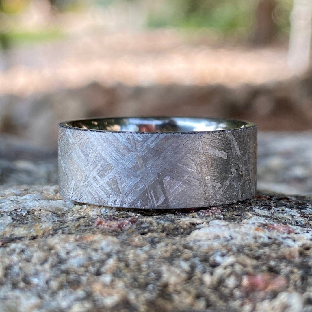 Meteorite Ring Wedding Band USA Made Custom Rings Space Jewelry - Etsy