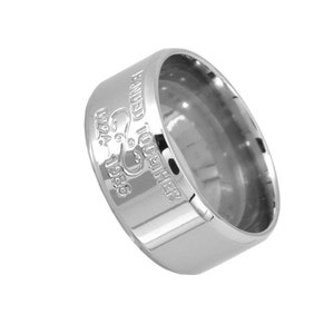 Personalized 10mm Wide Titanium Duck Band With Infinity Hooks - Etsy