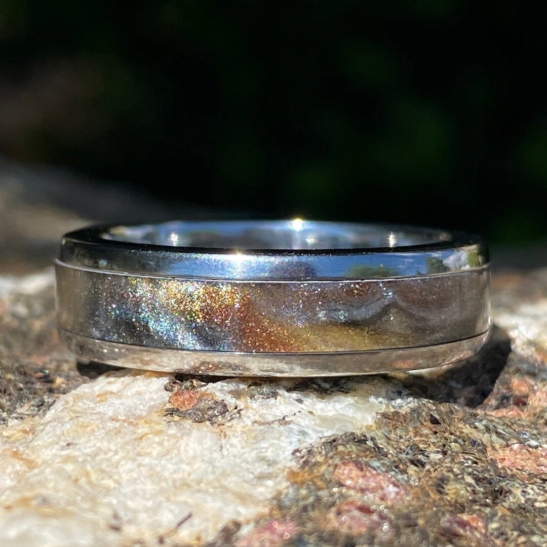 Titanium Diamondcast Wedding Band: Custom Black Ring - Etsy