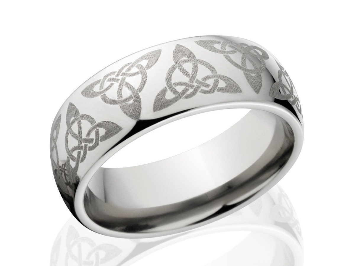 Custom Lasered Celtic Ring Made In Titanium: 8HR-C8L | Etsy