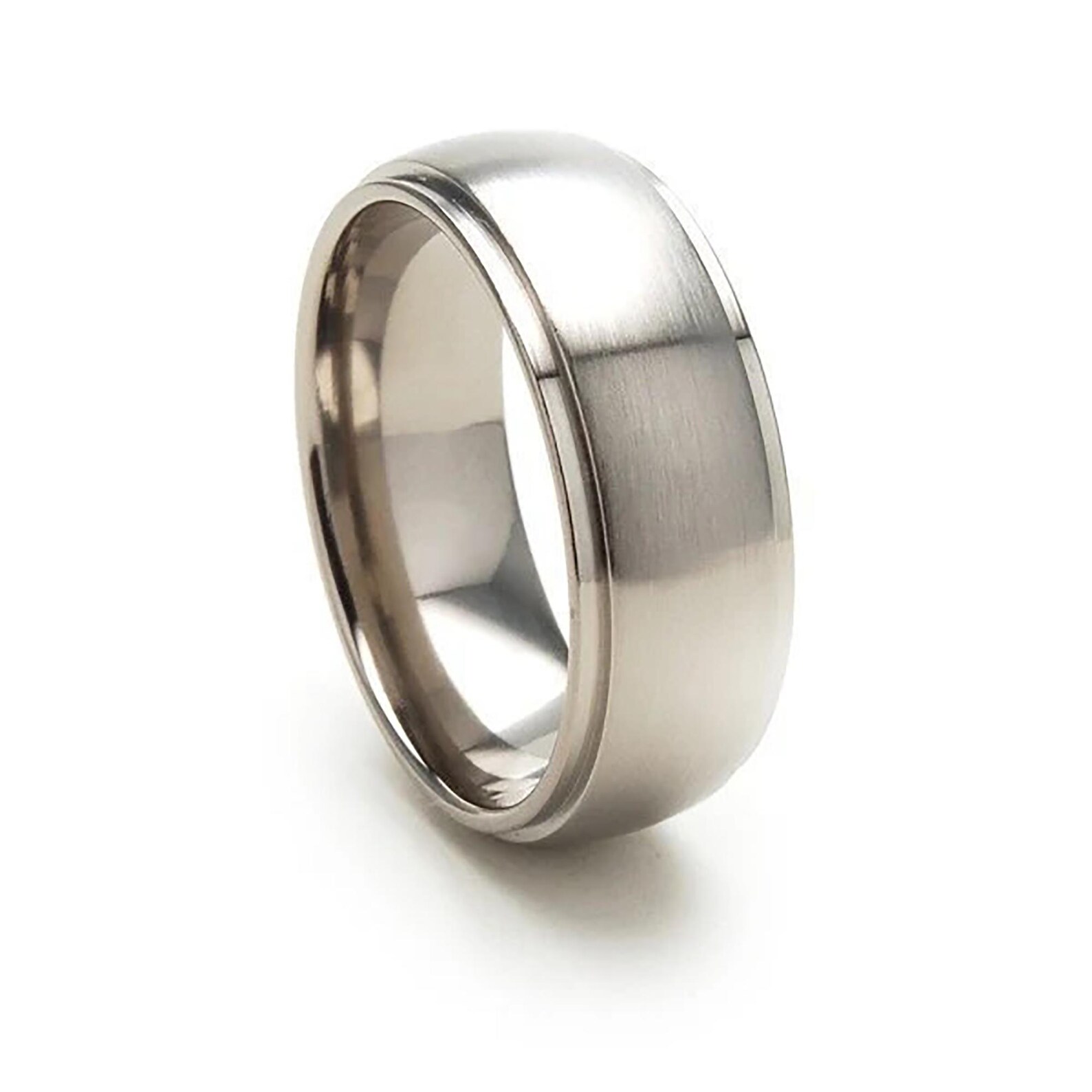 New 8mm Wide Titanium Ring - 8HRRC-B - Etsy