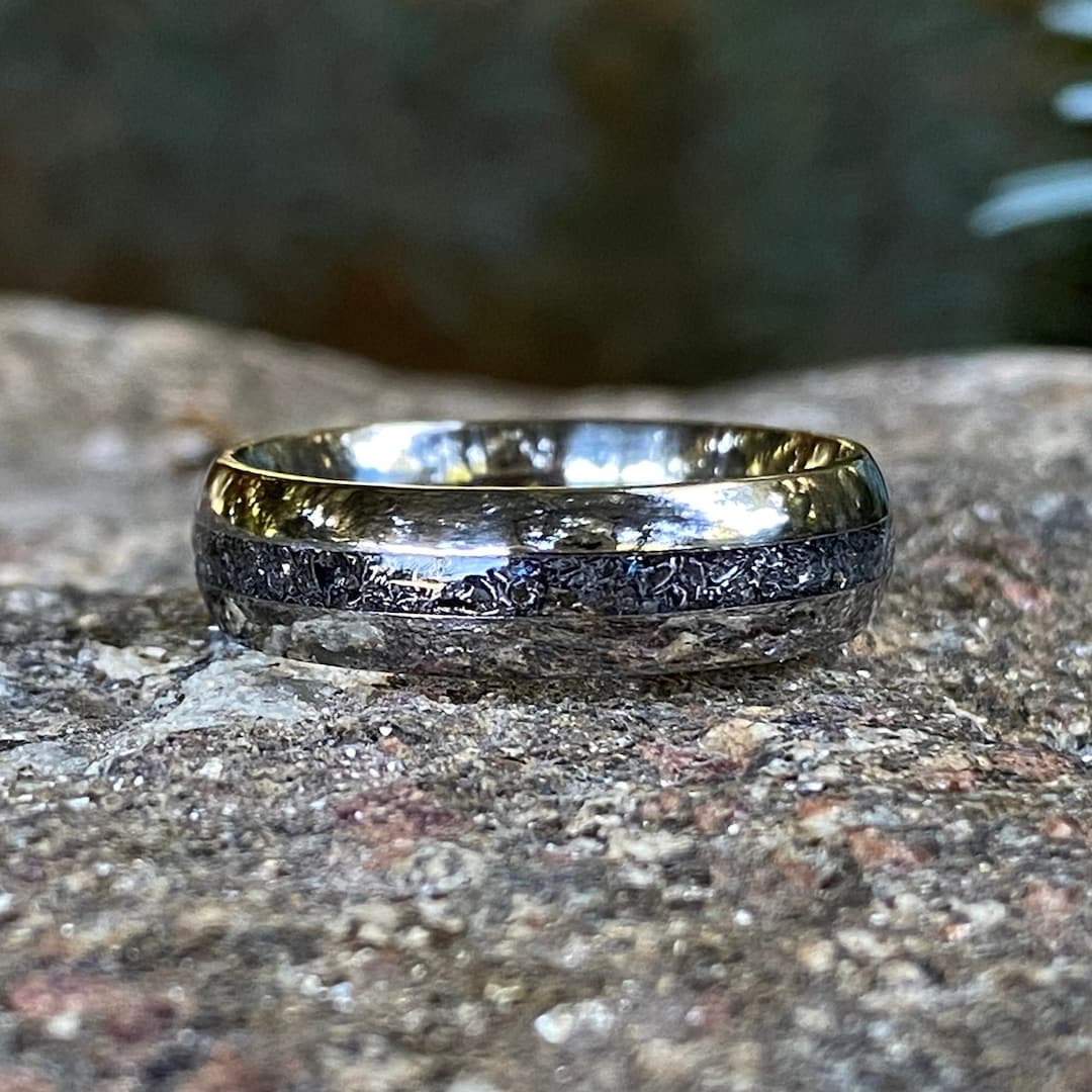 WWII Sherman Tank Inlay Titanium Wedding Ring, 6mm Comfort Fit Men’s ...