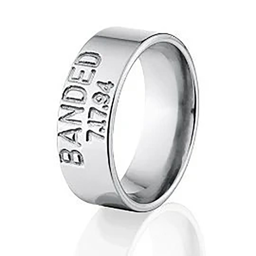 8mm Wide Titanium Duck Band Unique Wedding Bands - USA Made ...