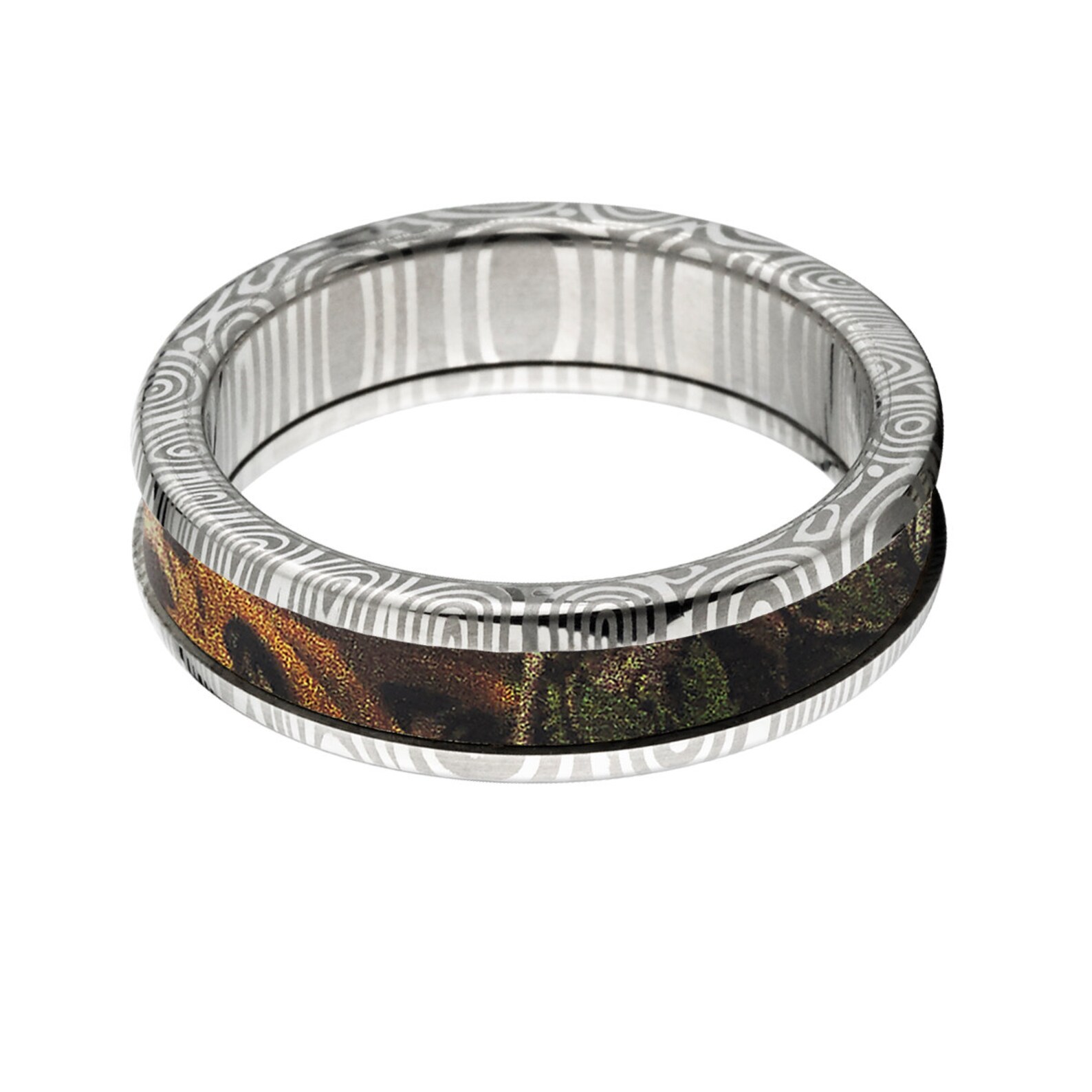 Damascus Steel Camo Ring Custom Made Real Tree-xtra Band | Etsy