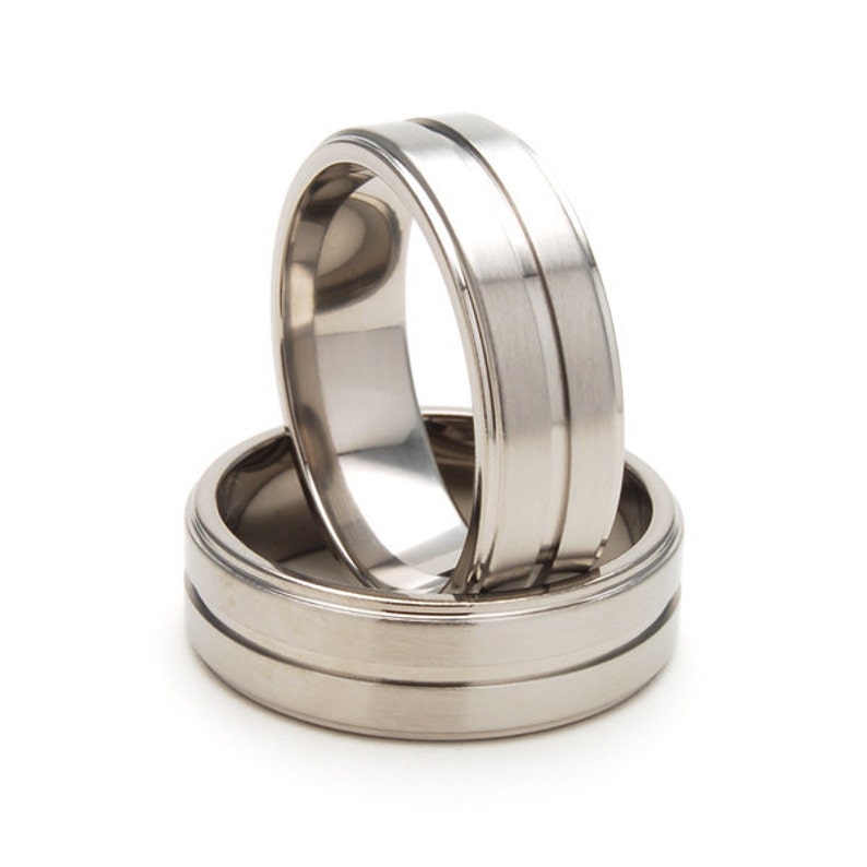 New 7mm Wide Titanium Ring 7RC1G-B - Etsy