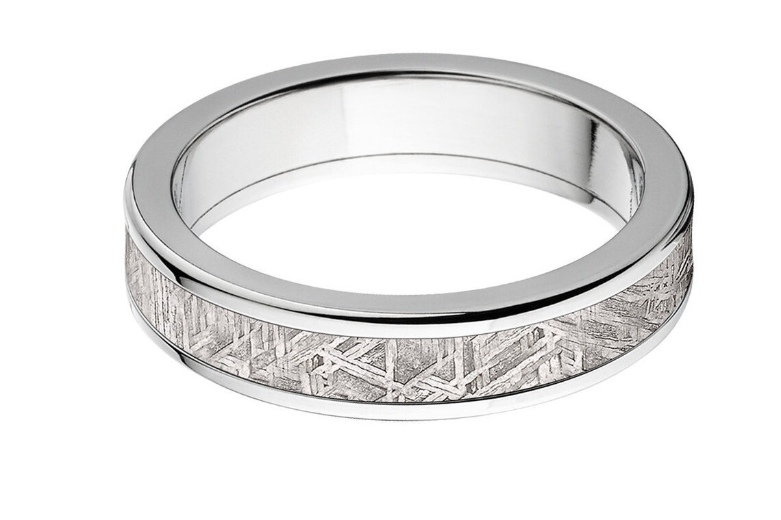 New 5mm Comfort Fit Meteorite Rings Set in Aerospace Grade | Etsy