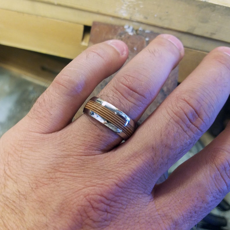 Titanium Guitar String Ring Custom Made Bands USA Made To | Etsy