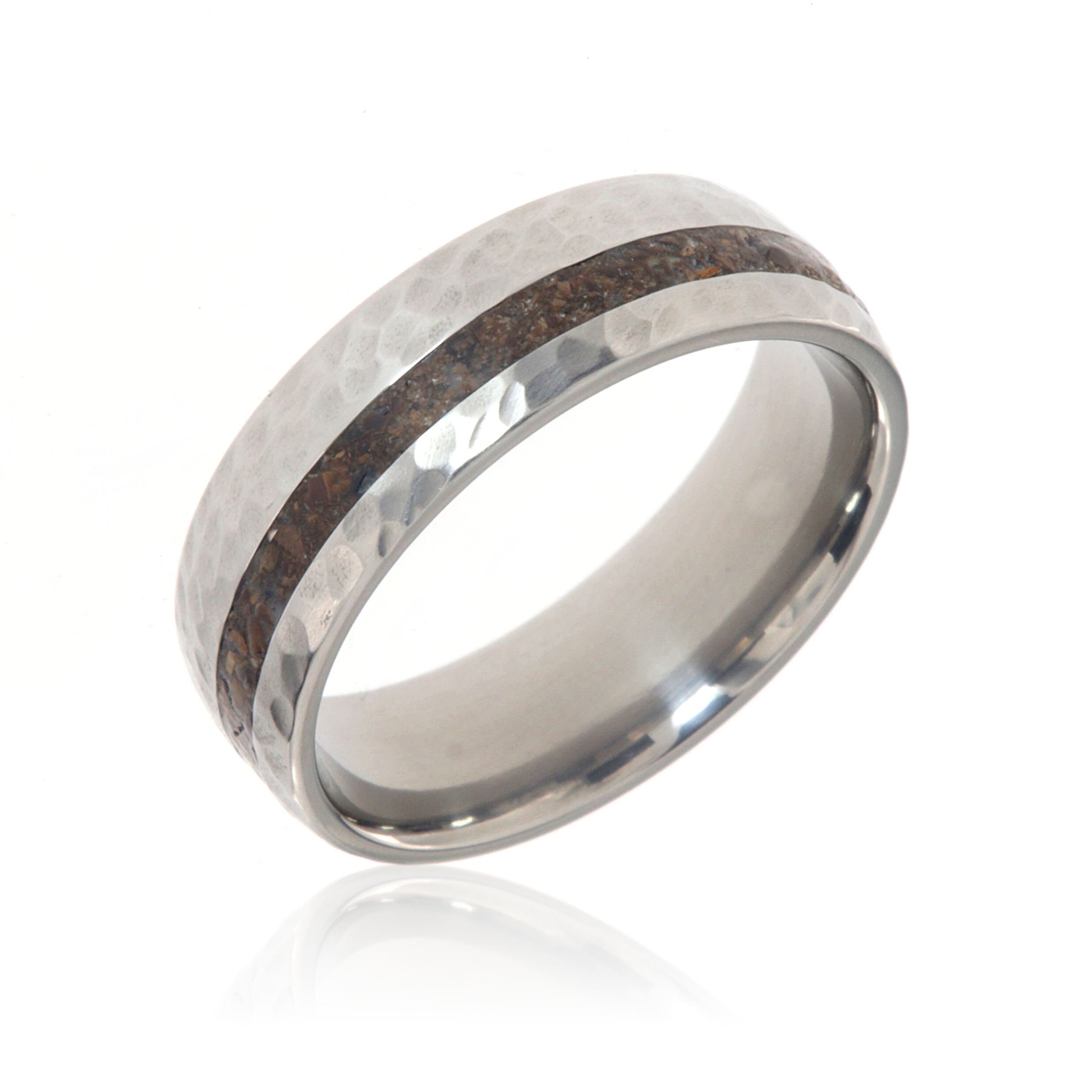 Tyrannosaurus Rex T-rex Dinosaur Bone Fossil Ring Made With Aerospace ...