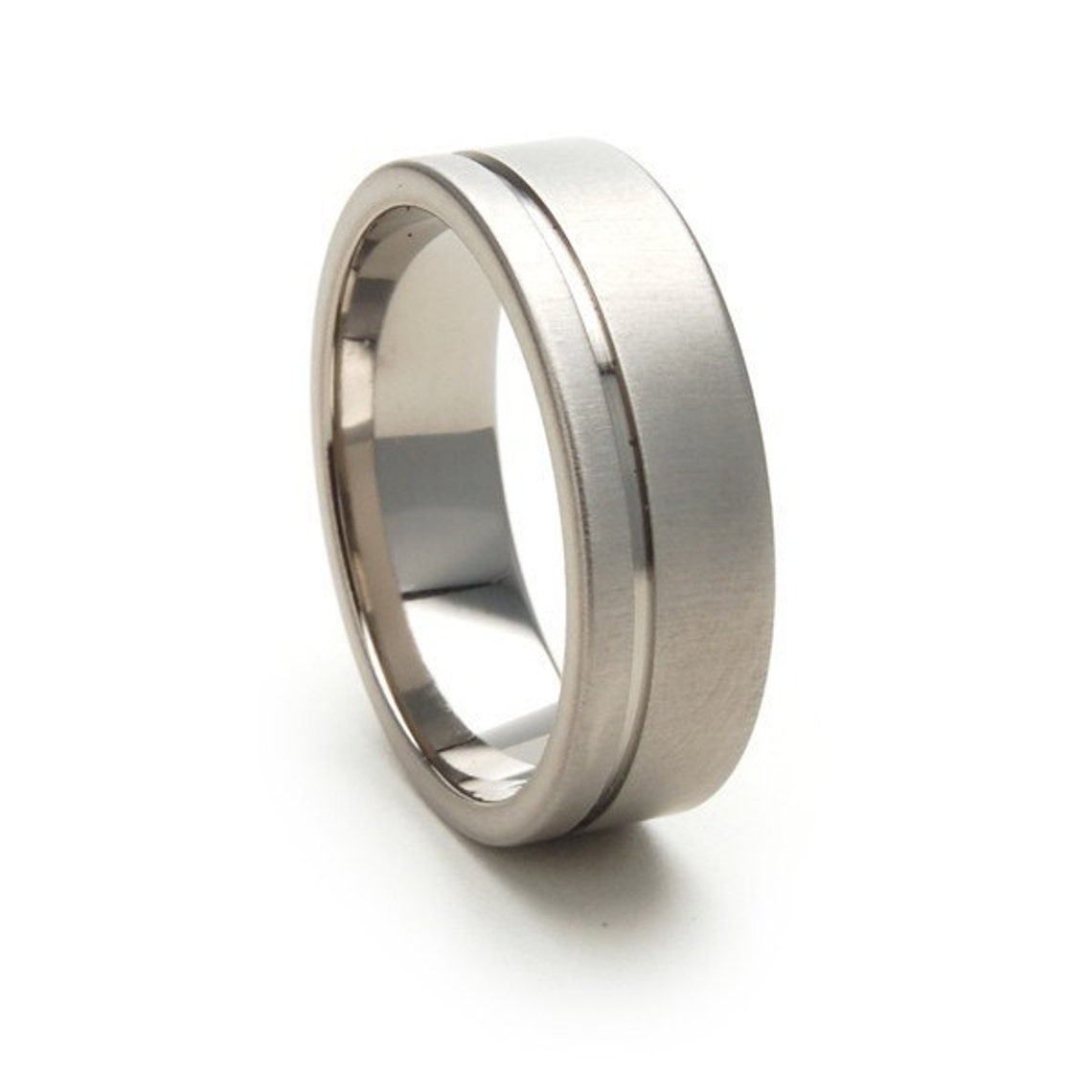 New 7mm Wide Comfort Fit Titanium Ring 7FGOC-XB - Etsy