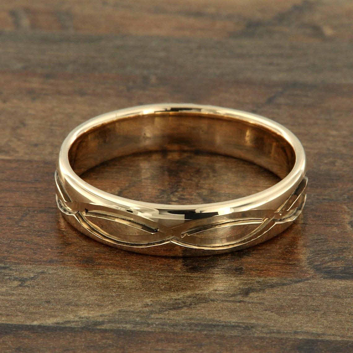 18k Solid Gold Infinity Ring, Custom Infinity Jewelry Wedding Rings and ...