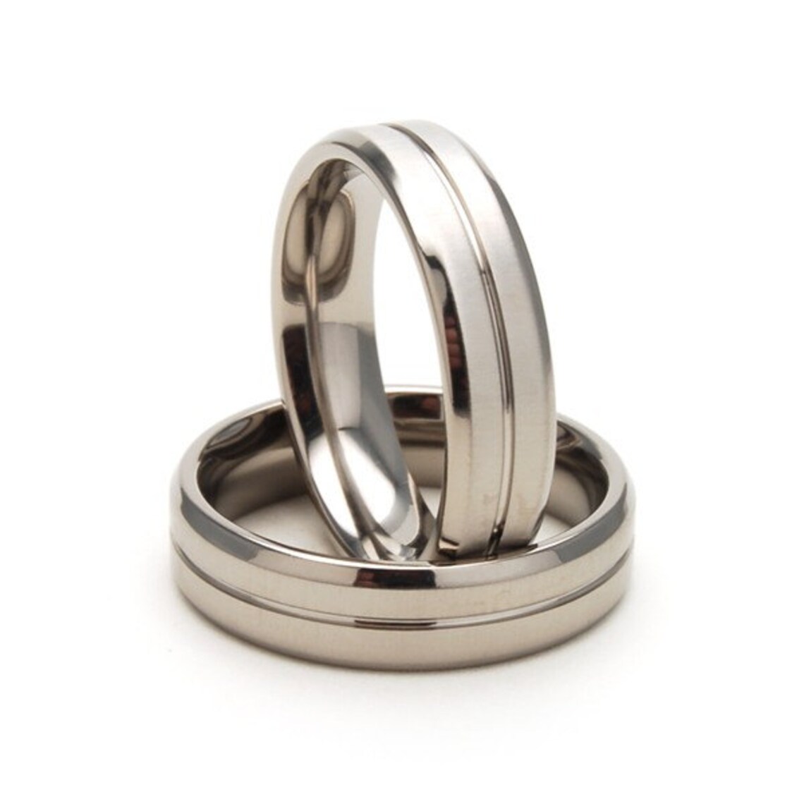 New 5mm Wide Comfort Fit Titanium Ring 5B1G-XB - Etsy