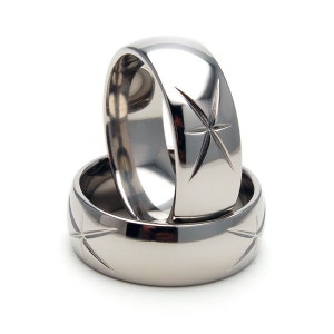 New 8mm STAR Titanium Ring, Jewelry Sizing 4-17 - Etsy