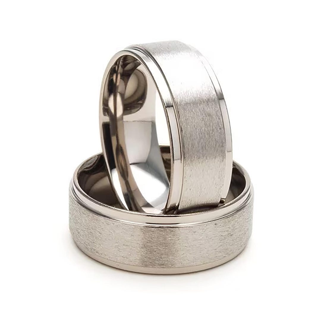 New 8mm Wide Titanium Ring - 8RC-ST - Etsy