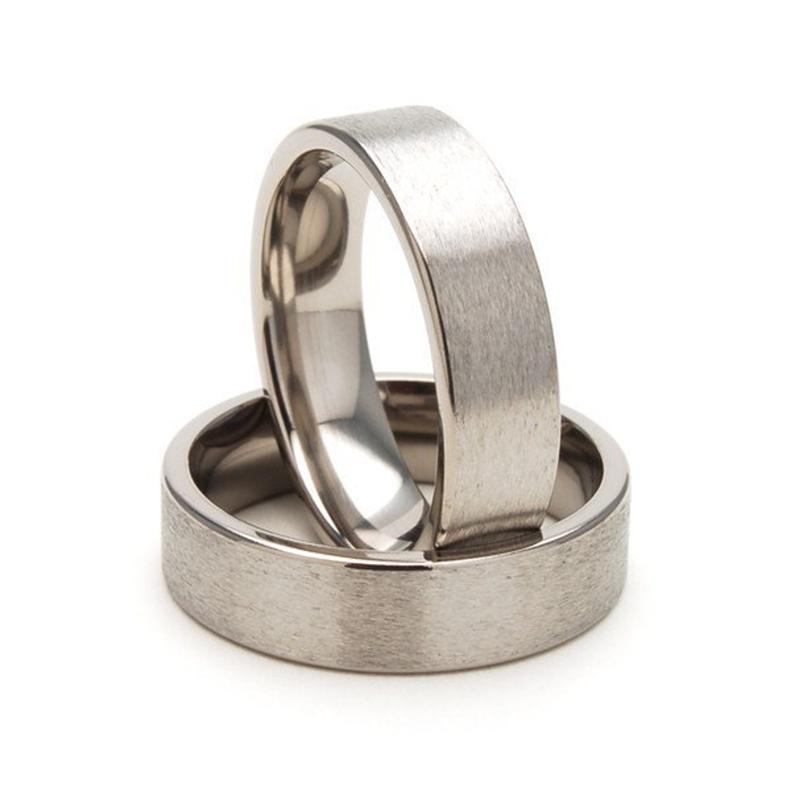 New 6mm Wide Comfort Fit Titanium Ring - 6F-ST - Etsy